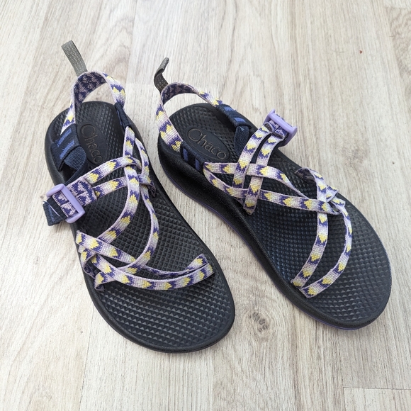 Chaco | Shoes | Big Kids Size 4 Chacos Purple Yellow And Black | Poshmark